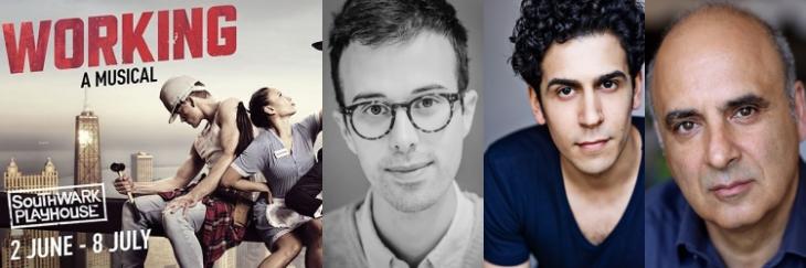 Working director Luke Sheppard and cast members Peter Polycarpou and ...